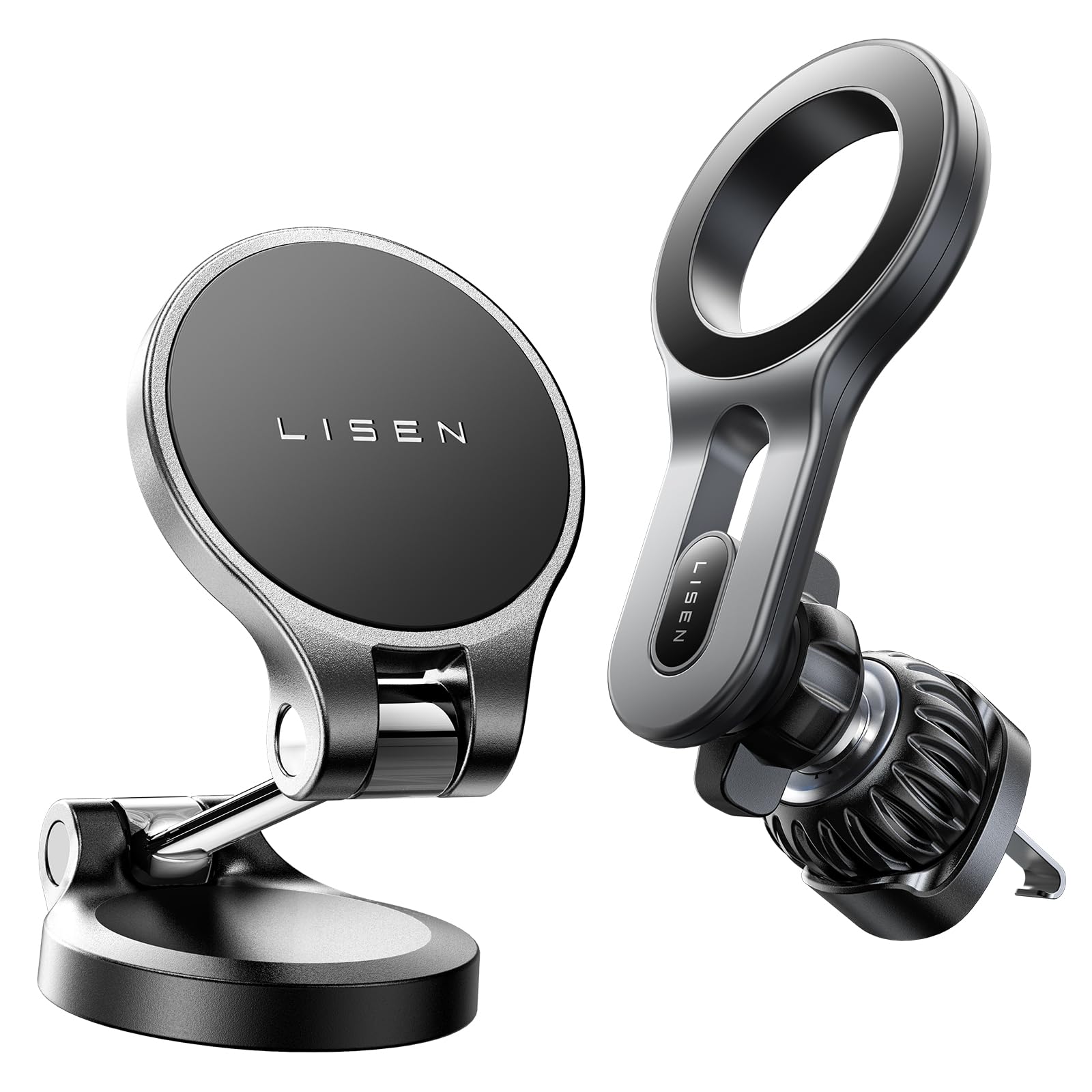 LISEN for MagSafe Car Mount & Strongest Magnetic Car Mount 360° Rotatable Dash Cell Phone Holder Car