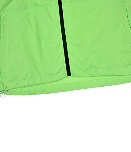 Outto Men's Hiking Jacket Rain Resistant Lightweight UV Protection Quick Drying Windproof Skin Coat(Small,007C Green)