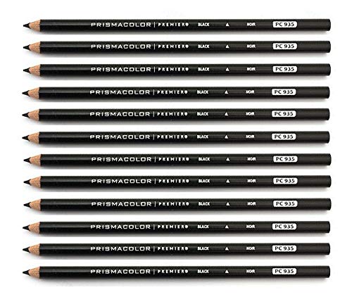 Prismacolor Colored Pencil PC935 Black - One Dozen Pencils
