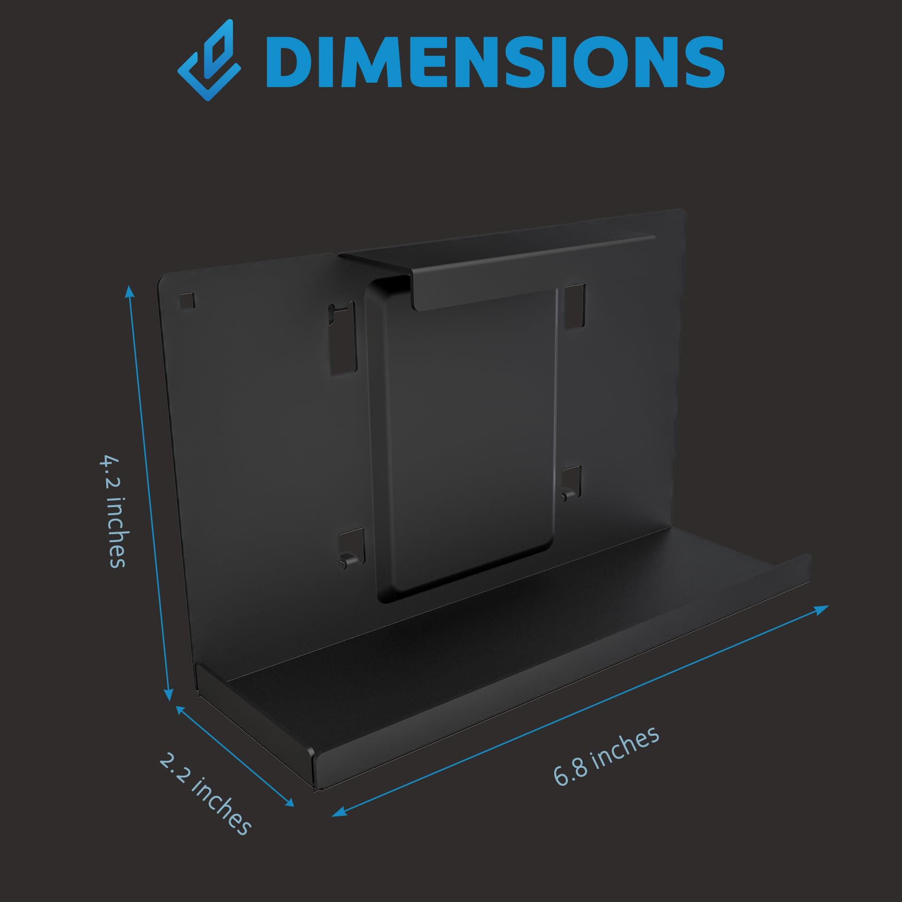 DEZCTOP D-Board Kit for Nintendo Switch Holder Accessories, Heavy Metal Support Black, Easy to Install, Quick-Mount for Bifrost Series Computer Desk Home Office Table Declutter Storage
