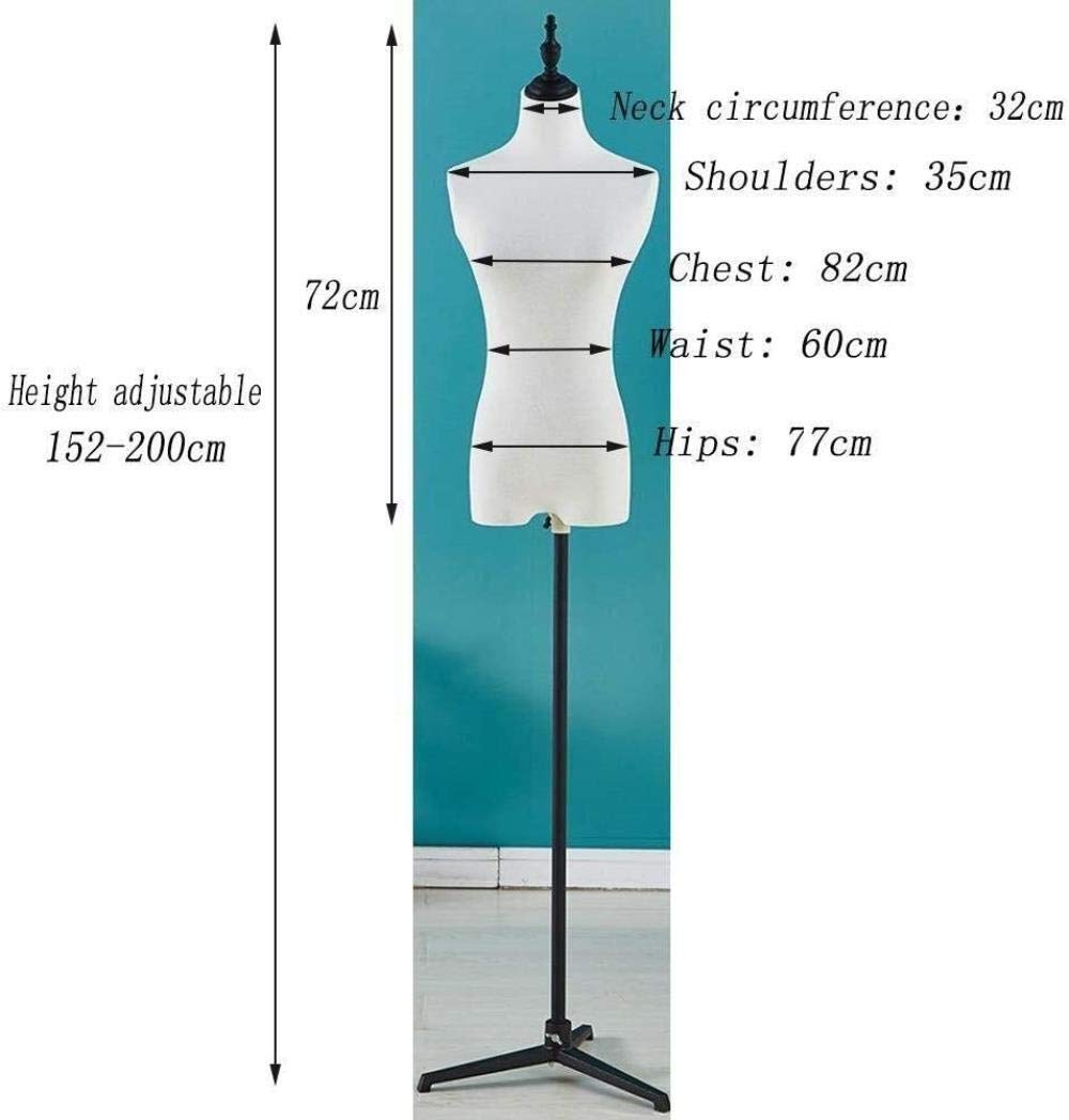 Mannequin Display Stand Female Mannequin Torso Mannequin Dress Form Shelf Grade, Wood Arm, Triangular Base ( Color : B ) (A )