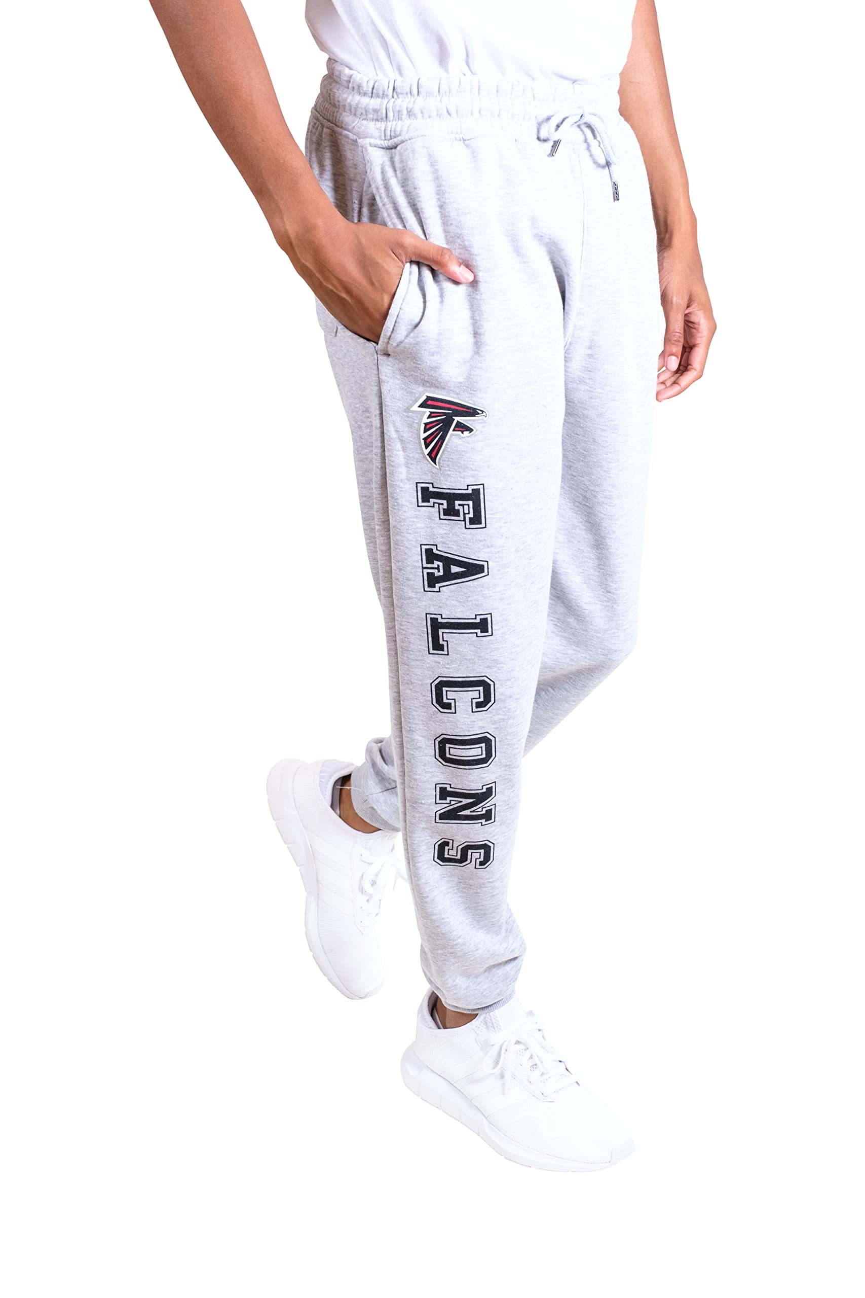 Ultra Game NFL Men's Super Soft Game Day Jogger Sweatpants, Atlanta Falcons, Heather Gray, Small