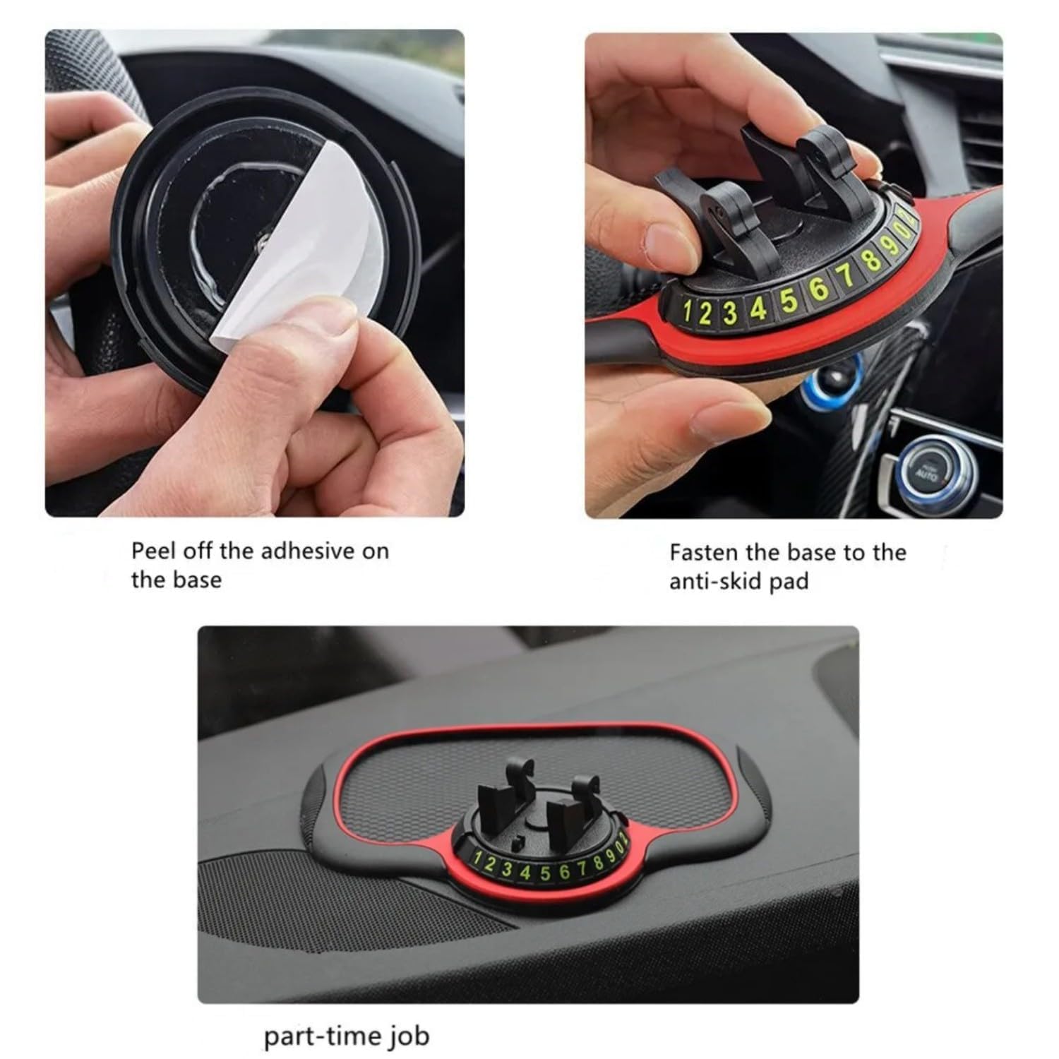 2024 New Multifunction Car Anti-Slip Mat Auto Phone Holder,Multi Function Phone Holder for Car,Anti-Slip Mat Auto Phone Holder,Universal Multifunction Car Dashboard Mat with Phone Holder in Car (B)