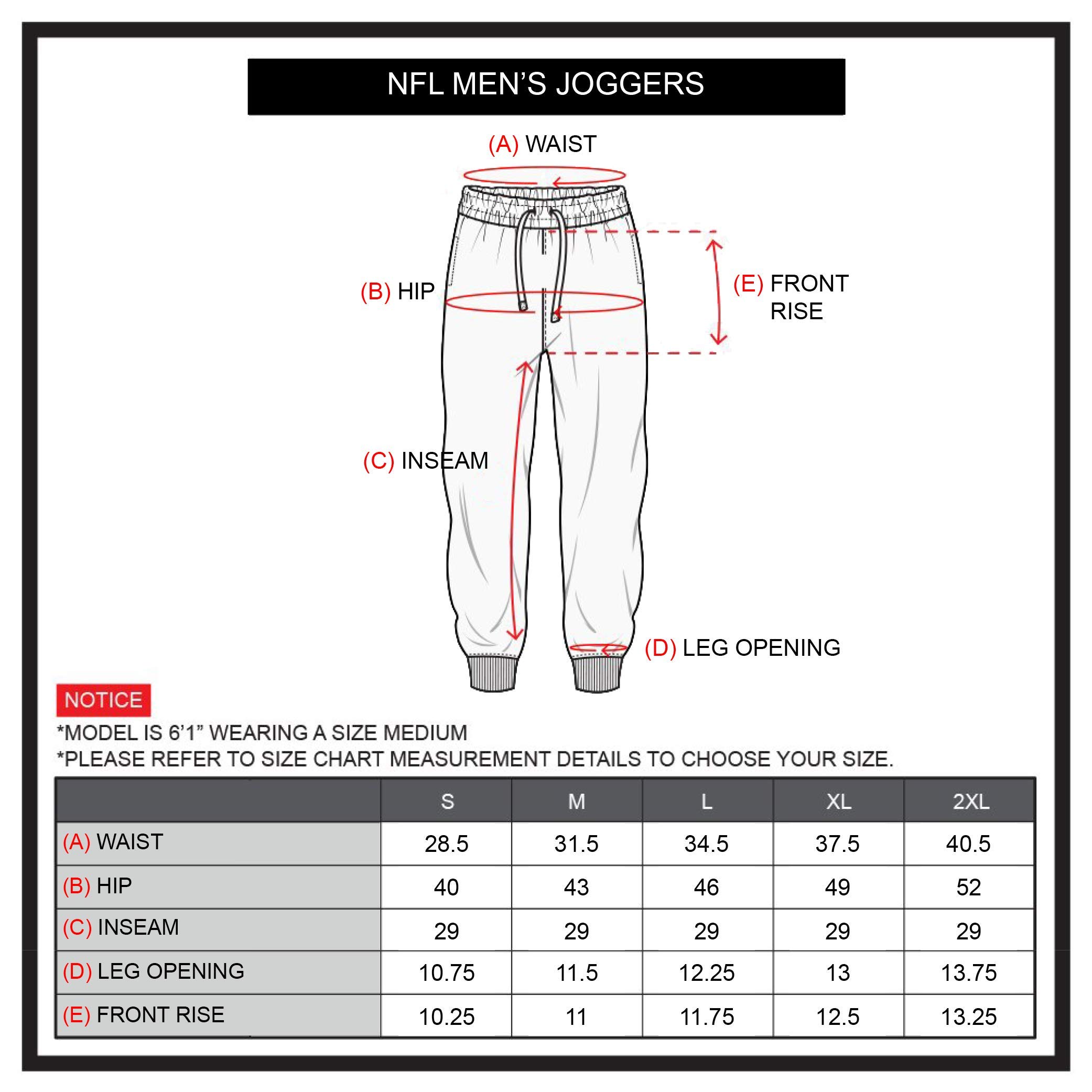 Ultra Game NFL Men's Super Soft Game Day Jogger Sweatpants, Atlanta Falcons, Heather Gray, Small