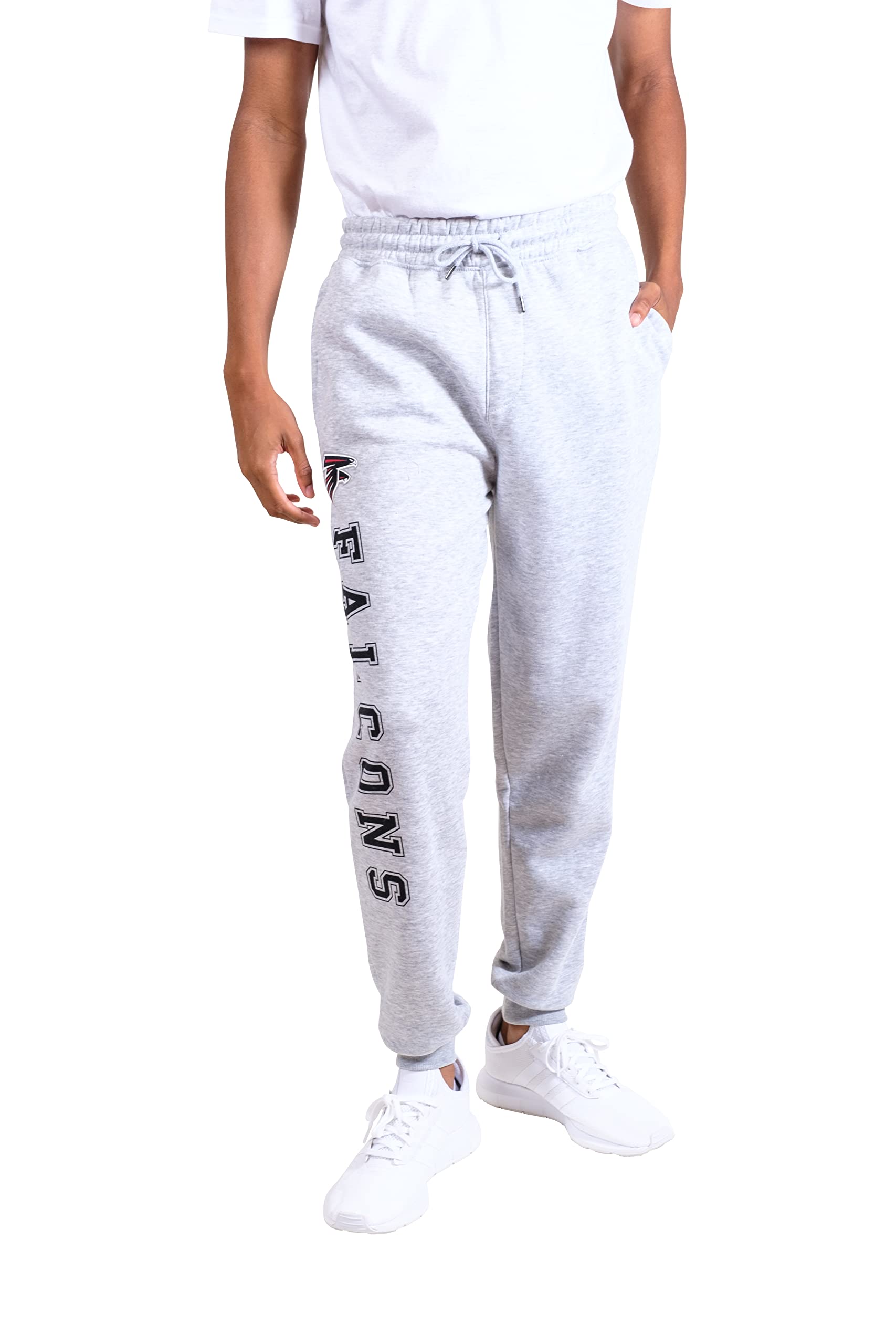 Ultra Game NFL Men's Super Soft Game Day Jogger Sweatpants, Atlanta Falcons, Heather Gray, Small