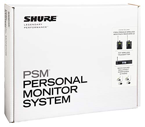 Shure PSM300 P3TRA215TWP Pro Wireless in-Ear Personal Monitor System with SE215-CL Earphones - Twinpack