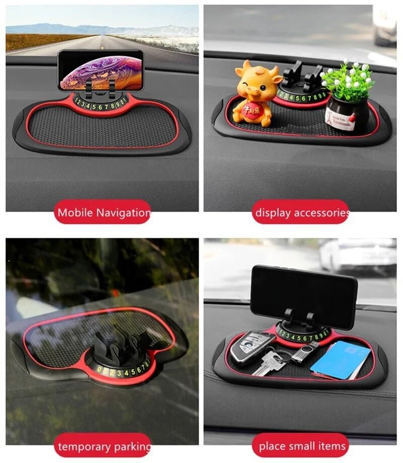 Multifunction Car Anti-Slip Mat Auto Phone Holder Car Dashboard Mat with Phone Holder in Car Auto Non-Slip Car Mats for Phone Holders