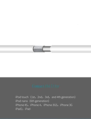 Trenro 2pcs 30 Pin USB Sync Charging Cable Cord Replacement for Old Apple iPhone 4/4S 3G/3GS, iPad 1/2/3,iPod Nano/iPod Touch