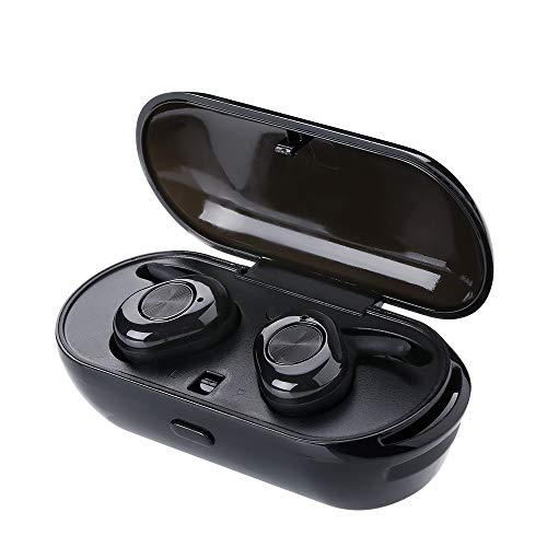 XINRUNE Wireless Earbuds Bluetooth 5.0, Wireless Headphones with Built-in Mic,Clear Call Bluetooth Earbuds with Charging Case, Stereo Wireless Earphones Black