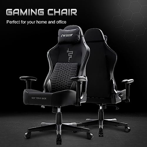 IWMH Office Chair for Adults, Ergonomic Computer Chair with Lumbar Support, High Back Executive Swivel Rolling Desk Chair, Height Adjustable (Black 1)