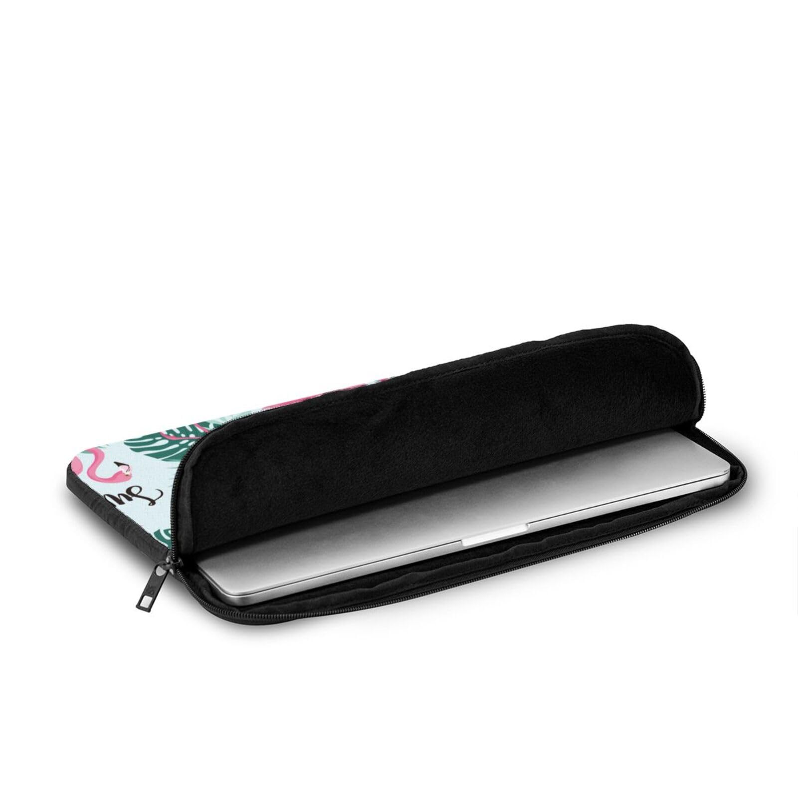 Cute Flamingo Tropical 13 inch Portable Laptop Sleeve Compatible with MacBook Air Notebook Computer Case for Men Women College School Students