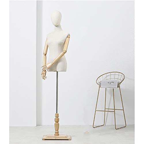 Mannequin Tailors Dummy Dressform Tailors Dummy Clothing Store Mannequins Dummy Model Students Mannequin (Beige F)