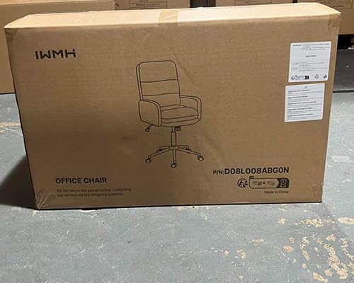IWMH Office Chair for Adults, Ergonomic Computer Chair with Lumbar Support, High Back Executive Swivel Rolling Desk Chair, Height Adjustable (Black 1)