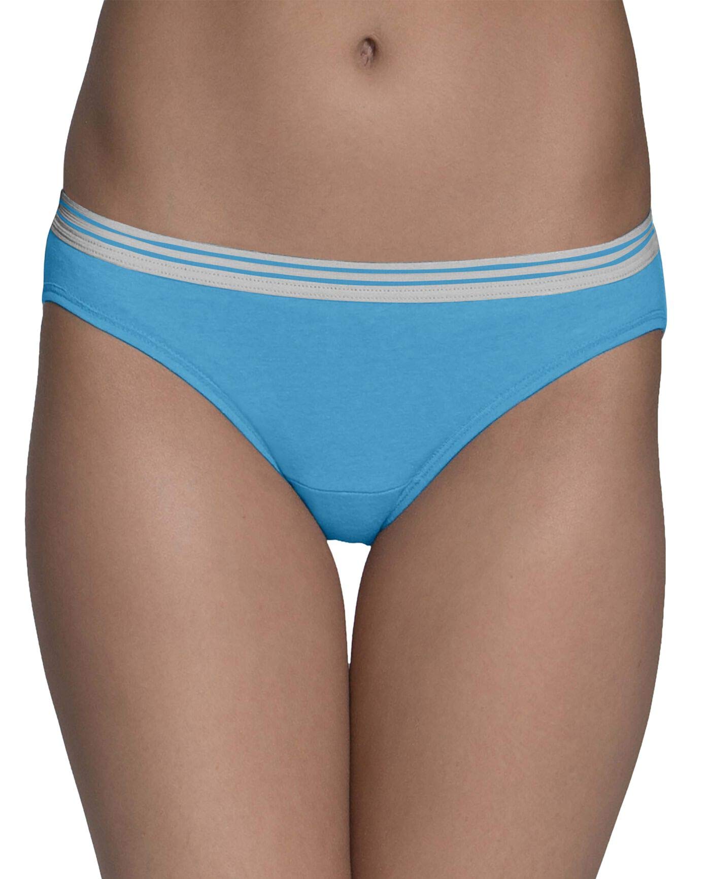 Fruit of the Loom Women's 6 Pack Heather Low-Rise Hipster Panties, Assorted, 8