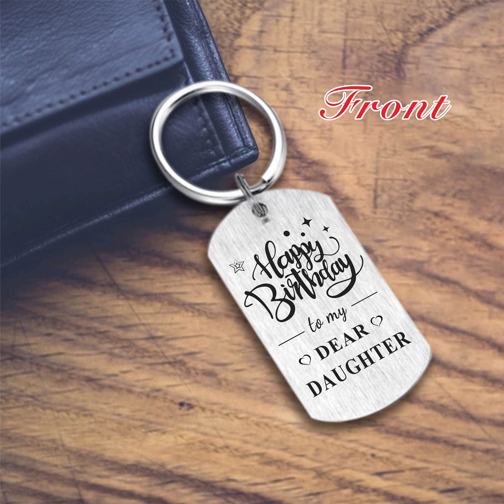 TGCNQ Happy Birthday Daughter, Birthday Gift for Daughter from Mom and Dad, Daughter Birthday Keychian