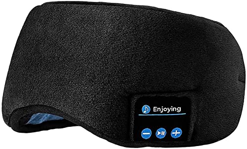 Sleep Headphones Bluetooth Eye Mask Sleeping Aid 3D Eye Cover for Stress Relief Wireless Headset Gray