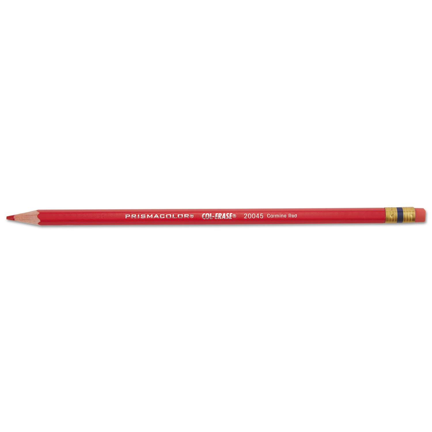 Prismacolor 20045 Col-Erase Pencil w/Eraser Carmine Red Lead/Barrel Dozen