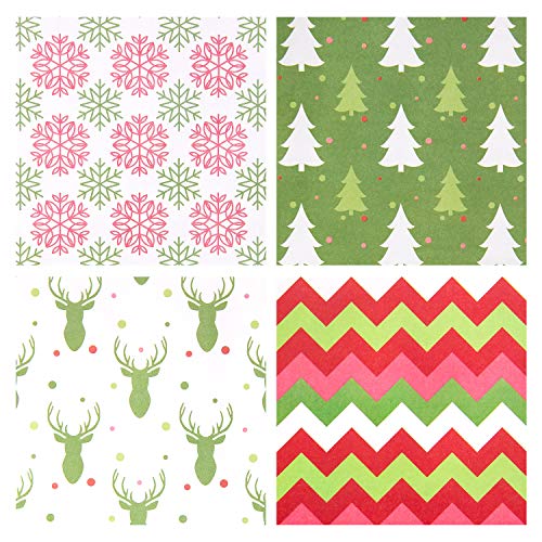 WRAPAHOLIC Wrapping Paper Sheet - Christmas Kraft Wrapping Paper - 1 Roll Contains 8 Sheets - 17.5 inch X 30 inch Per Sheet