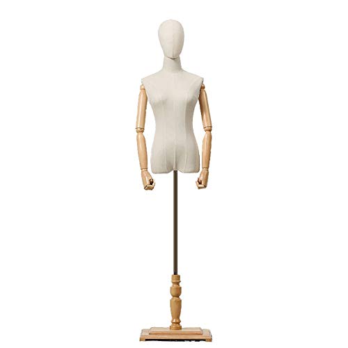 Mannequin Tailors Dummy Dressform Tailors Dummy Clothing Store Mannequins Dummy Model Students Mannequin (Beige F)