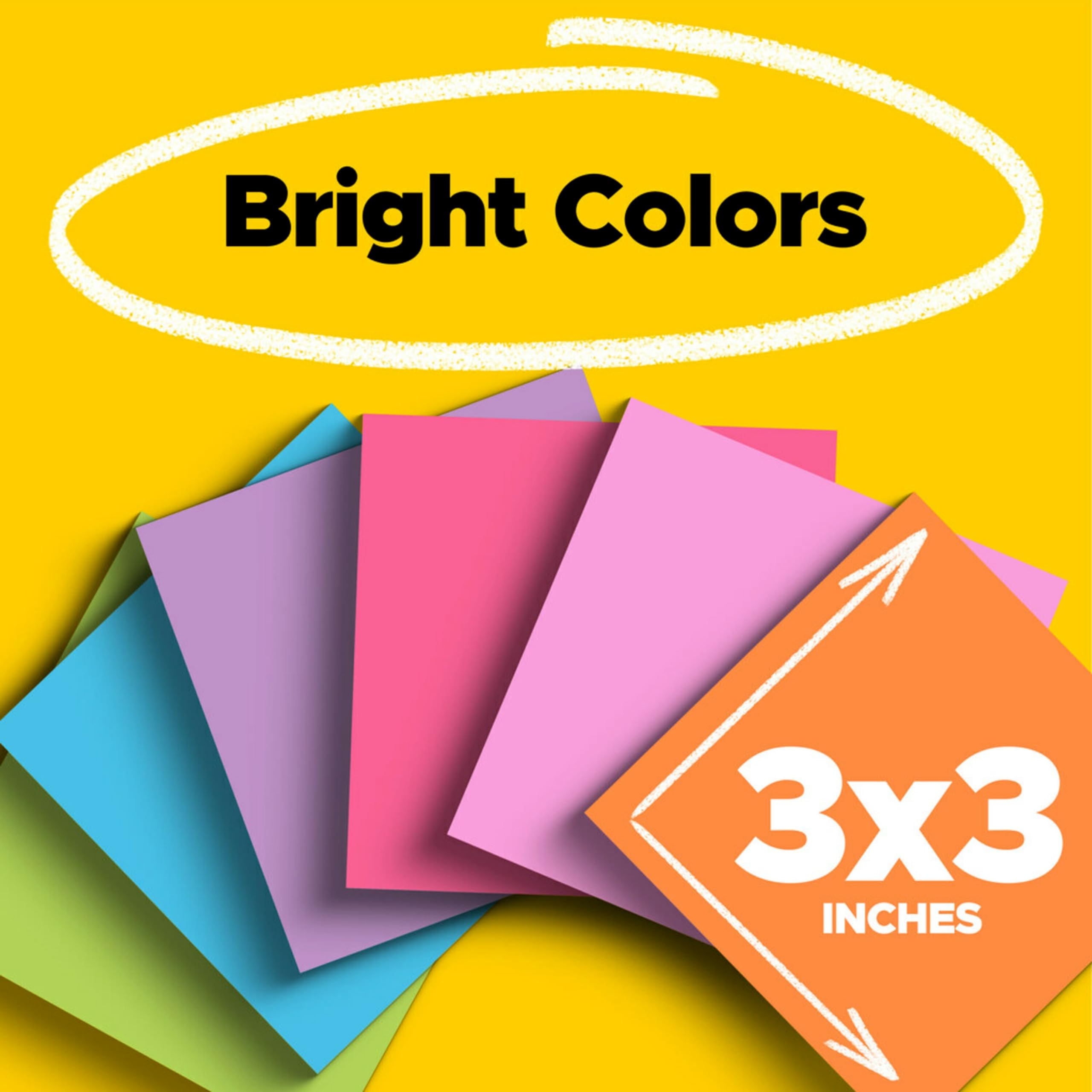 Post-it Super Sticky Notes, 3x3 in, 15 Sticky Note Pads, 2x the Sticky Power, Bright Colors, Post-it Notes, Super Sticky Note Pads, Stick Notes, Sticky Pad, Colorful Sticky Notes Pack (654-15SSCP)