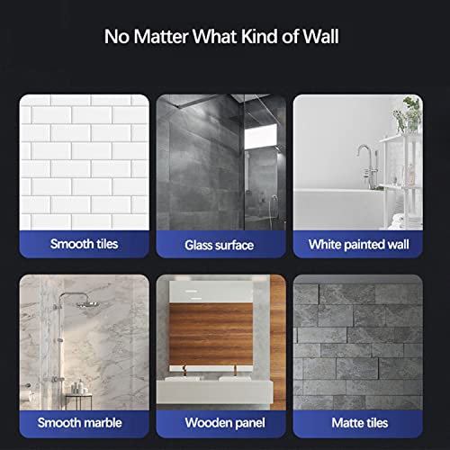 WTWEN Waterproof Wall Mount Shower Phone Holder Anti-Fog Touchable Phone Case, Hanging Phone Bxo Shelf for Bathroom Shower Kitchen Make up Compatible with Mobile Phones Under 6.8 inches. (White)