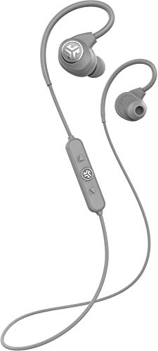 JLab Audio Epic Sport Wireless Earbuds | Active Lifestyle 12 Hour Battery Life | Bluetooth 4.2 | IP66 Sweatproof | Built in Microphones | Noise Isolation | Extra Gel Tips & Cush Fins | Gray