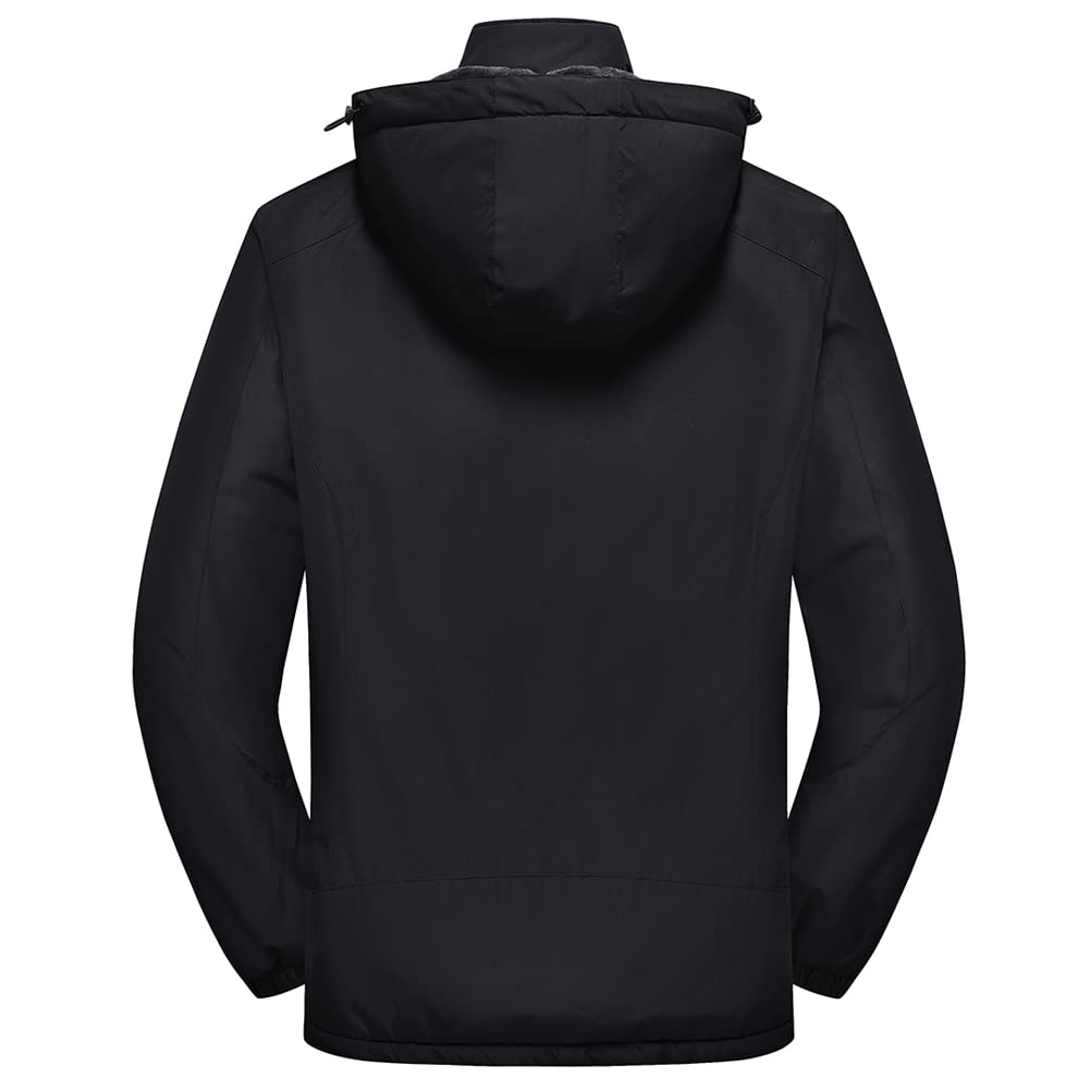 Jingangjin Men's Mountain Waterproof Ski Jacket Winter Windbreaker Warm Hooded Snowboarding Raincoat Jackets