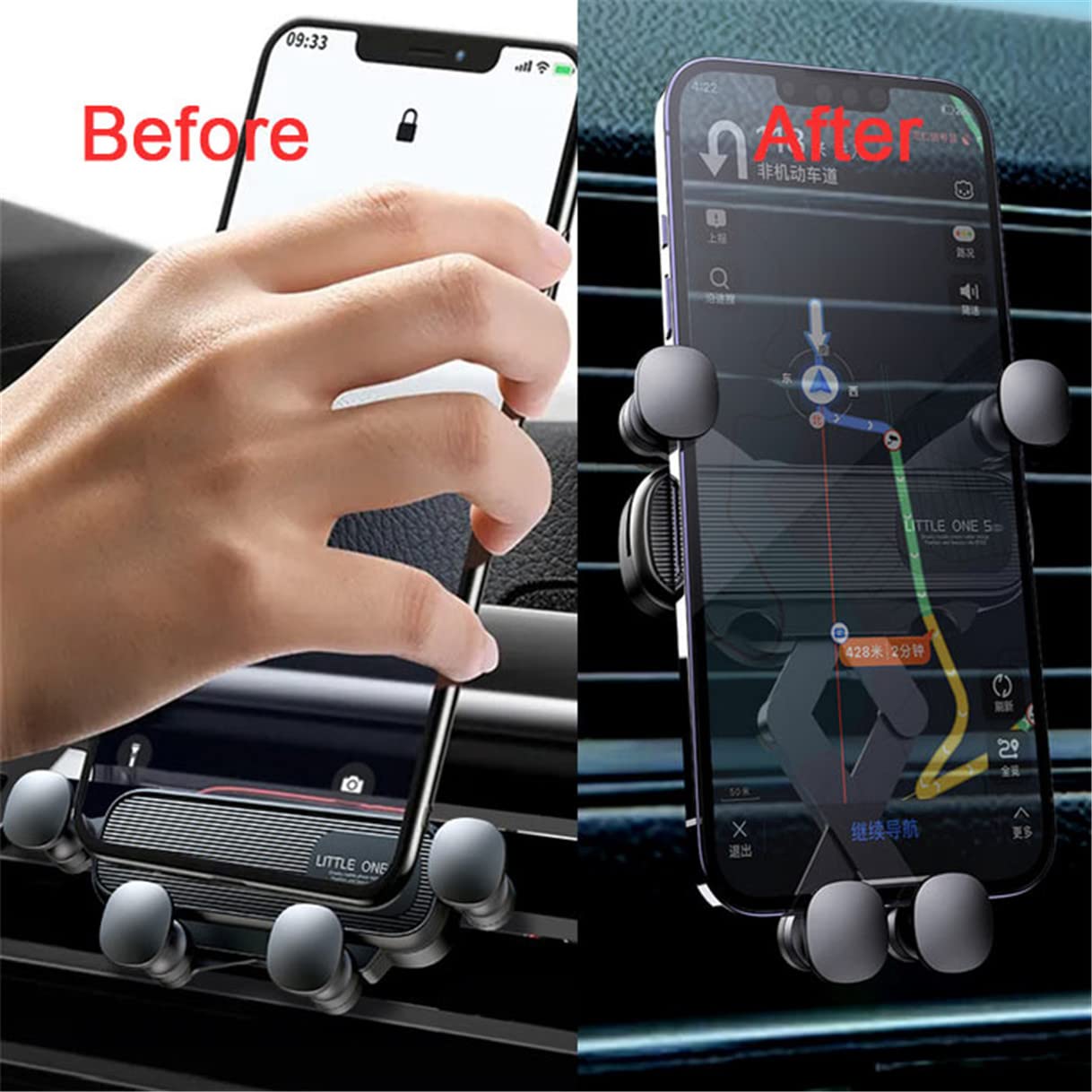 TXY Universal Car Phone Holder GPS Stand Gravity Stand for Phone in Car Stand No Magnetic Air Vent Mount