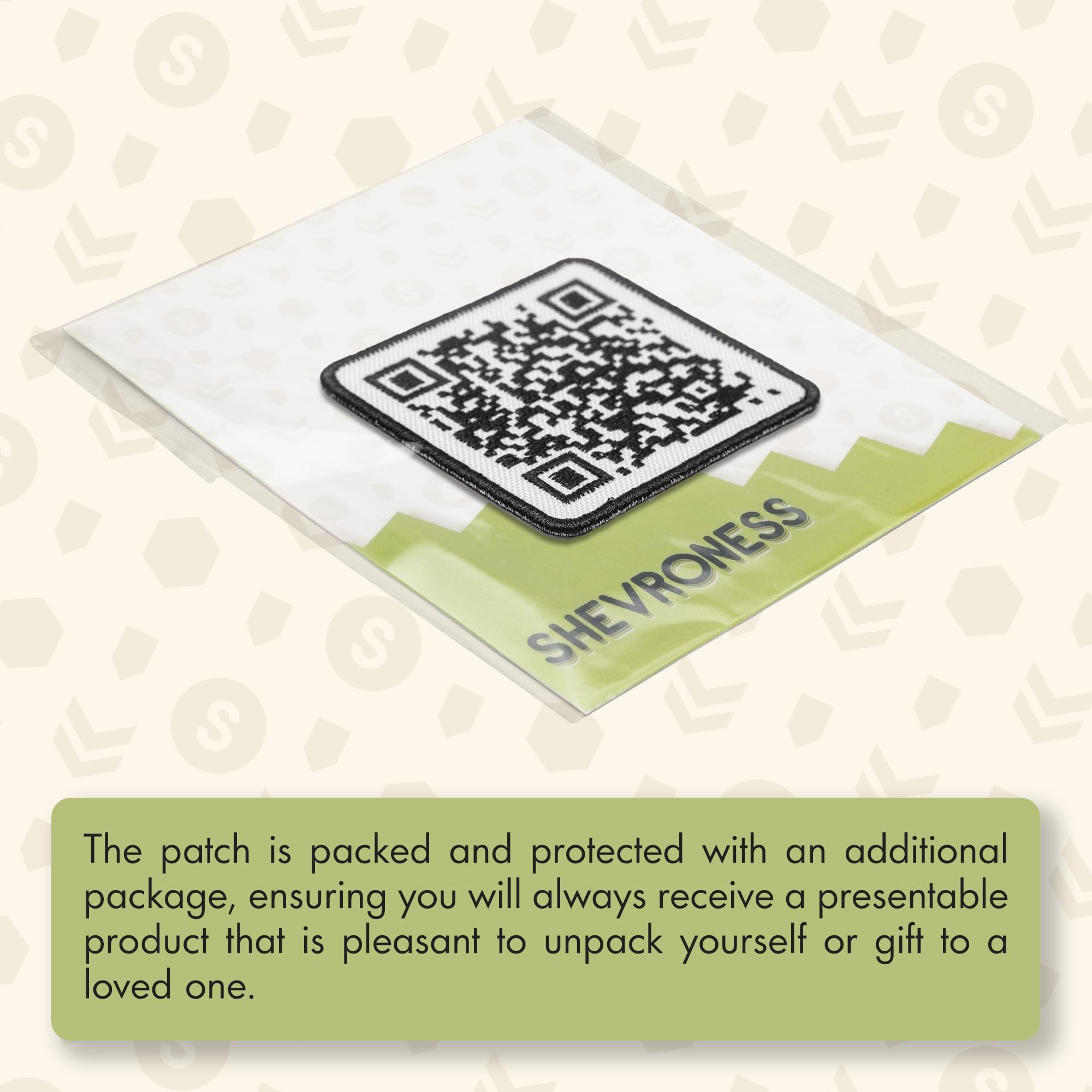 SHEVRONS QR-Code Tactical Funny Morale Patch for Hats, Vests, Jeans, Backpacks, All Clothes, and Gear - Highly Durable and Incredibly Resistant to Fading and Tearing - 2.83 x 2.83 in