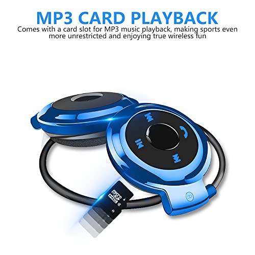 WONFAST MINI-503 Wireless Bluetooth Music Stereo Universal Headset Headphone MP3 Player Support TF Card Earphone for Cell Phone Smartphones Outdoor Driving Biking (White)