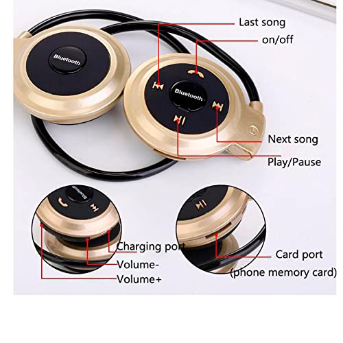 WONFAST MINI-503 Wireless Bluetooth Music Stereo Universal Headset Headphone MP3 Player Support TF Card Earphone for Cell Phone Smartphones Outdoor Driving Biking (White)