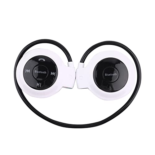 WONFAST MINI-503 Wireless Bluetooth Music Stereo Universal Headset Headphone MP3 Player Support TF Card Earphone for Cell Phone Smartphones Outdoor Driving Biking (White)