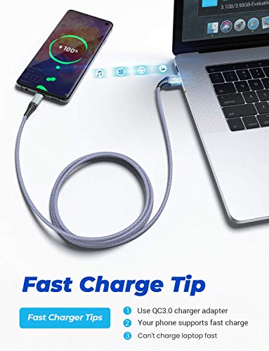 2-Pack Micro USB Cable [6.6ft], Unbreakable Android Micro USB Charging Cable, AINOPE Micro USB Fast Charging Cords for Android Nylon Compatible with Samsung Galaxy S6,J7 Edge Note 5, Kindle