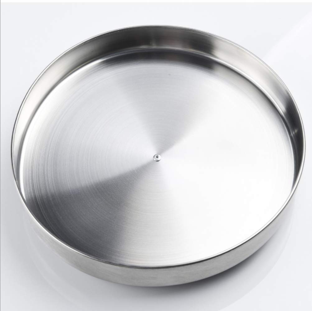 Lazy Susan Stainless Steel Turntable Organizer Rotating Spice Rack Make Up Storage Tray Spinning Container for Cabinets, Pantry, Fridge, Bathroom, Countertop