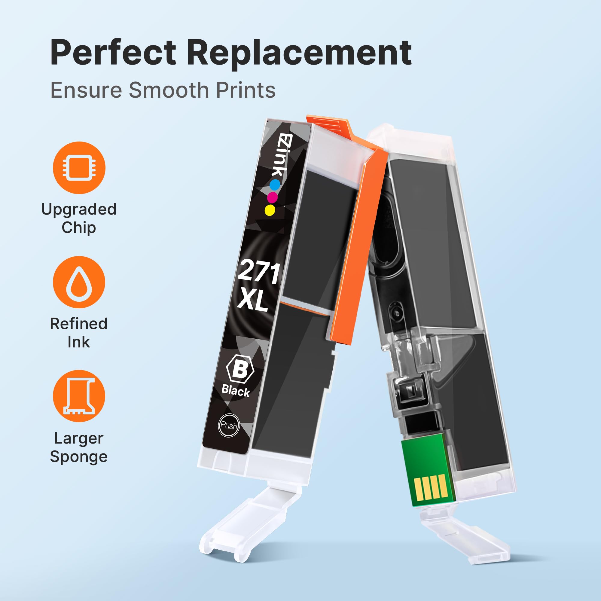 E-Z Ink (TM Compatible Ink Cartridge Replacement for Canon PGI-270XL CLI-271XL PGI 270 use with TS9020 TS8020 MG7720 Printer (1 Large Black, 1 Small Black, 1 Cyan, 1 Magenta, 1 Yellow, 1 Gray) 6 Pack