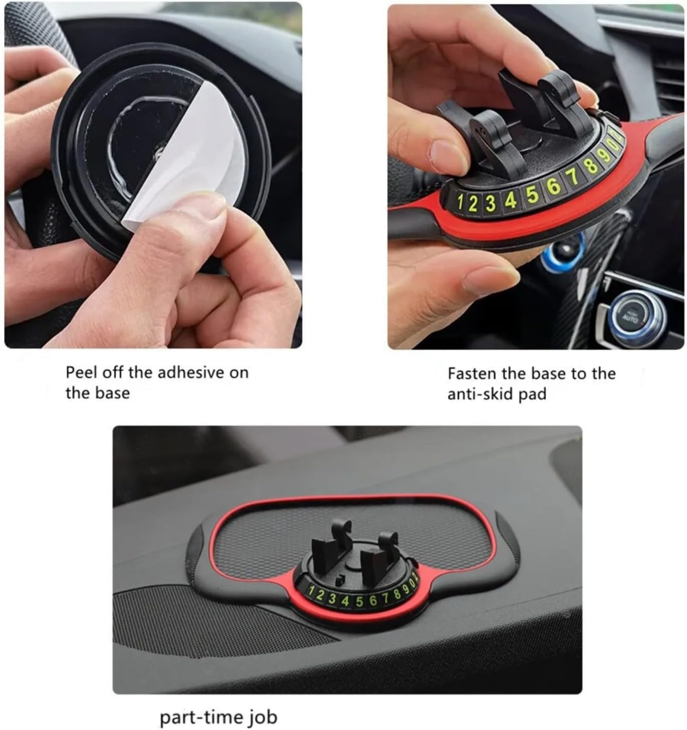 Worzwin Multifunction Car Anti-Slip Mat Auto Phone Holder, Universal Multifunction Car Dashboard Mat, Car Phone Mount Silicone Car Pad Mat
