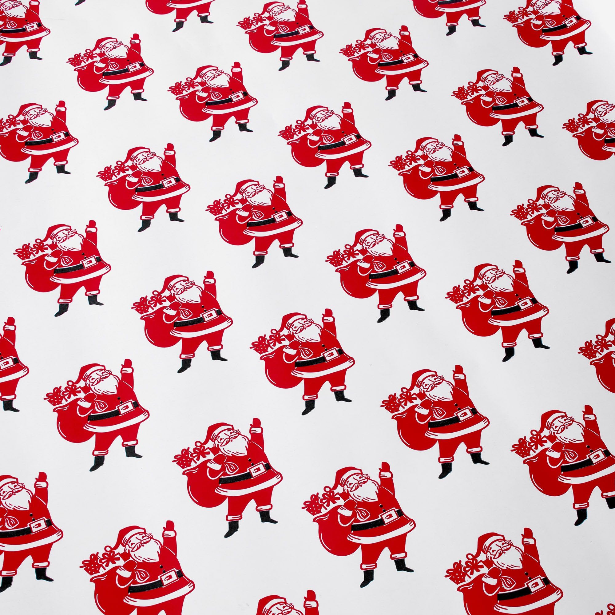 Green Sky Christmas Holiday Wrapping Paper with Santa and Elves Design, 50 Sq. Ft Total (30 ft W x 22 in L) (2 Rolls)