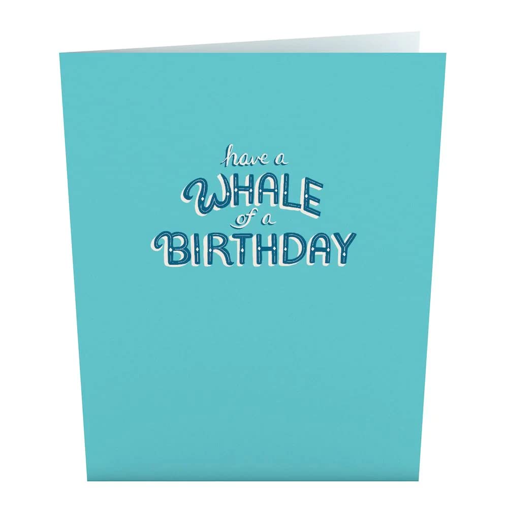 Lovepop Whale of a Birthday Paperpop® Card – Birthday Card For Her– Handcrafted 3D Pop-Up Greeting Card – Birthday Card, 4.5 x 5.9”