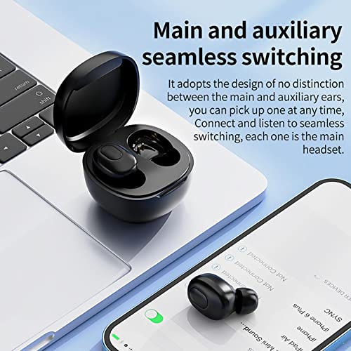 Macaron in Ear Mini Bluetooth Earbuds, Wireless Headphones with Charging Case, Bass Noise Cancelling Sweatproof Sports Headphones Built in Microphone