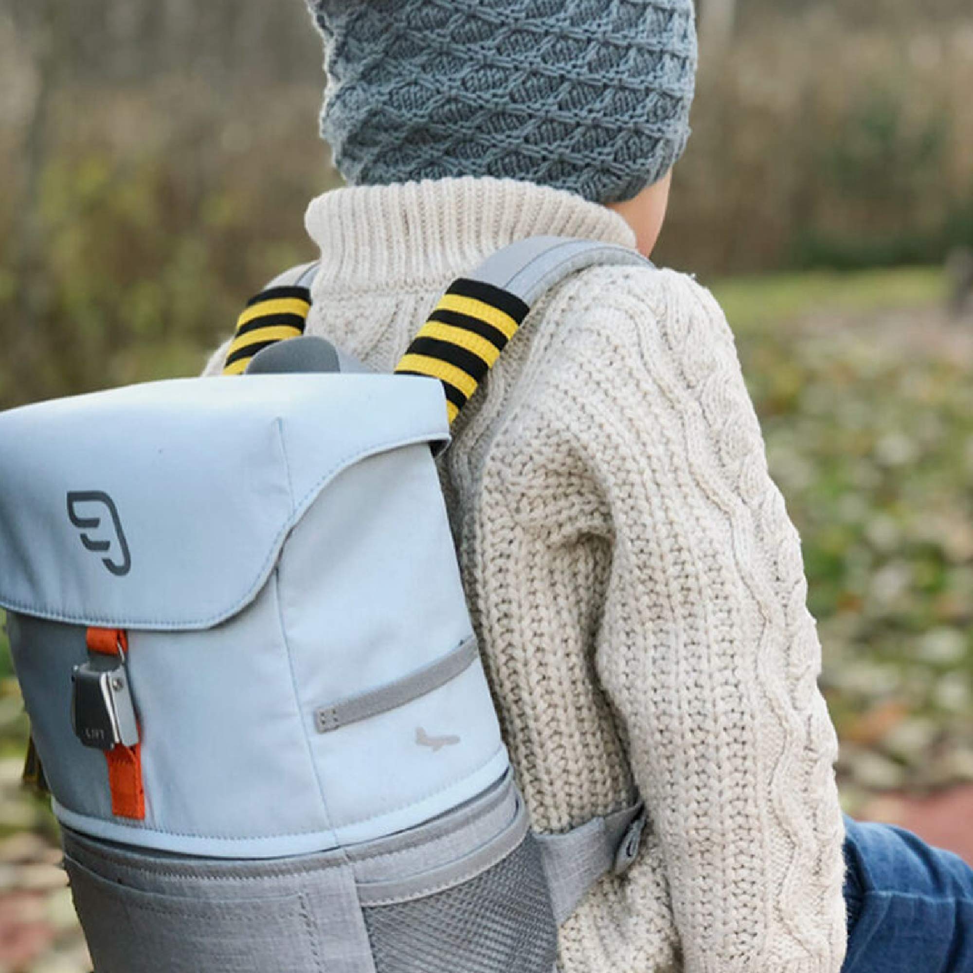 JetKids by Stokke Crew BackPack, White - Kid’s Lightweight Expandable Bag - Great for School & Travel - Adjustable & Water-Resistant - Best for Ages 2-7