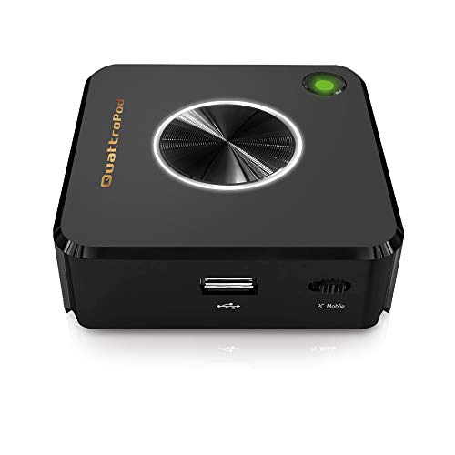 QuattroPod | 5G WiFi Wireless Presentation Facility HDMI Transmitter & Receiver for Streaming 4K from Laptop, PC, Smartphone to HDTV/Projector (2T1R) [2022 OTA Update]