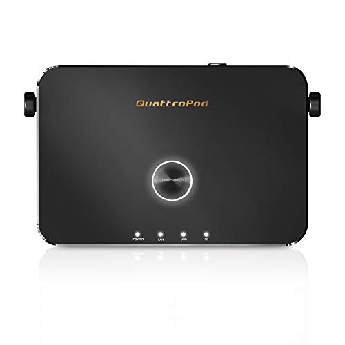 QuattroPod | 5G WiFi Wireless Presentation Facility HDMI Transmitter & Receiver for Streaming 4K from Laptop, PC, Smartphone to HDTV/Projector (2T1R) [2022 OTA Update]