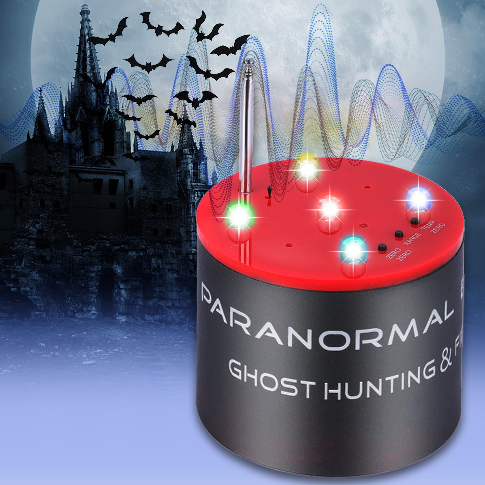 Chkenono Ghost Hunting Equipment, Paranormal Equipment Tool with Enhanced Sensitivity and Temperature Deviation Detection, EMF Detector for Professional Paranormal Investigations