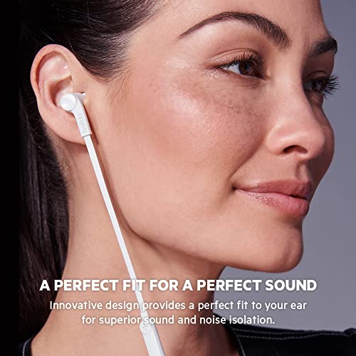 Belkin SoundForm Headphones - Wired In-Ear Earphones With Microphone- iPhone Headphones - Apple Headphones - Apple Wired Earbuds For iPhone, iPads & All Products With Lightning Connector (White)