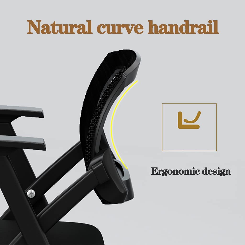 Folding Chair with Desk Attached Adults,Tablet Arm Chair Mesh Office Chair with Lumbar Support,Computer Desk Chair with Tablet Arm Writing Board Table Chair (Color : Blue)