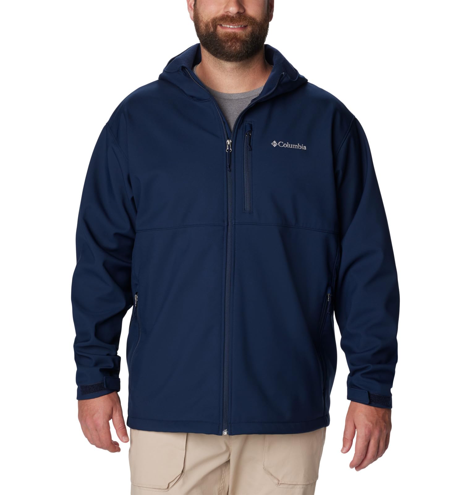 Columbia Men's Ascender Hooded Softshell Jacket, Collegiate Navy, X-Large