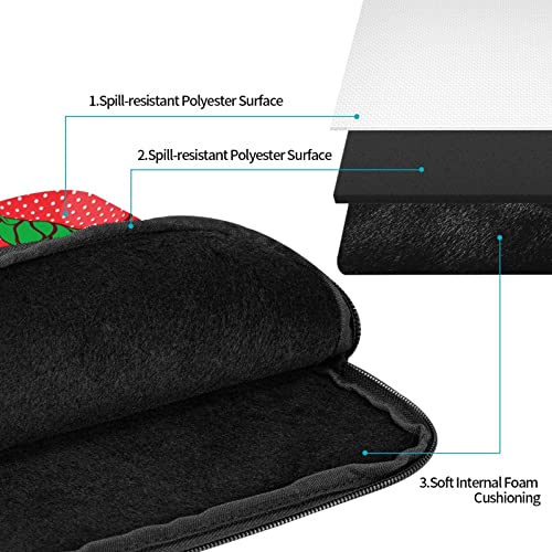 Strawberries Raster 13 inch Portable Laptop Sleeve Compatible with MacBook Air Notebook Computer Case for Men Women College School Students