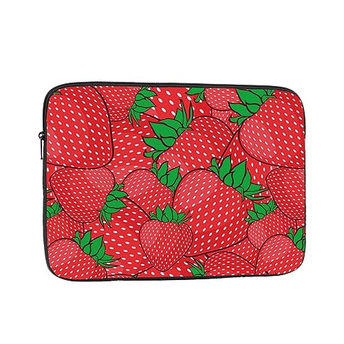 Strawberries Raster 13 inch Portable Laptop Sleeve Compatible with MacBook Air Notebook Computer Case for Men Women College School Students