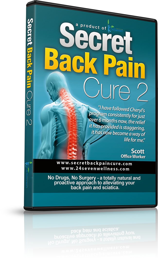 24Seven Wellness and Living Secret Back Pain Cure 2 DVD Exercises Designed to Promote Improved Stability and Posture.Yoga and Pilates Based Program for Relief of Lower, Upper Back Pain.