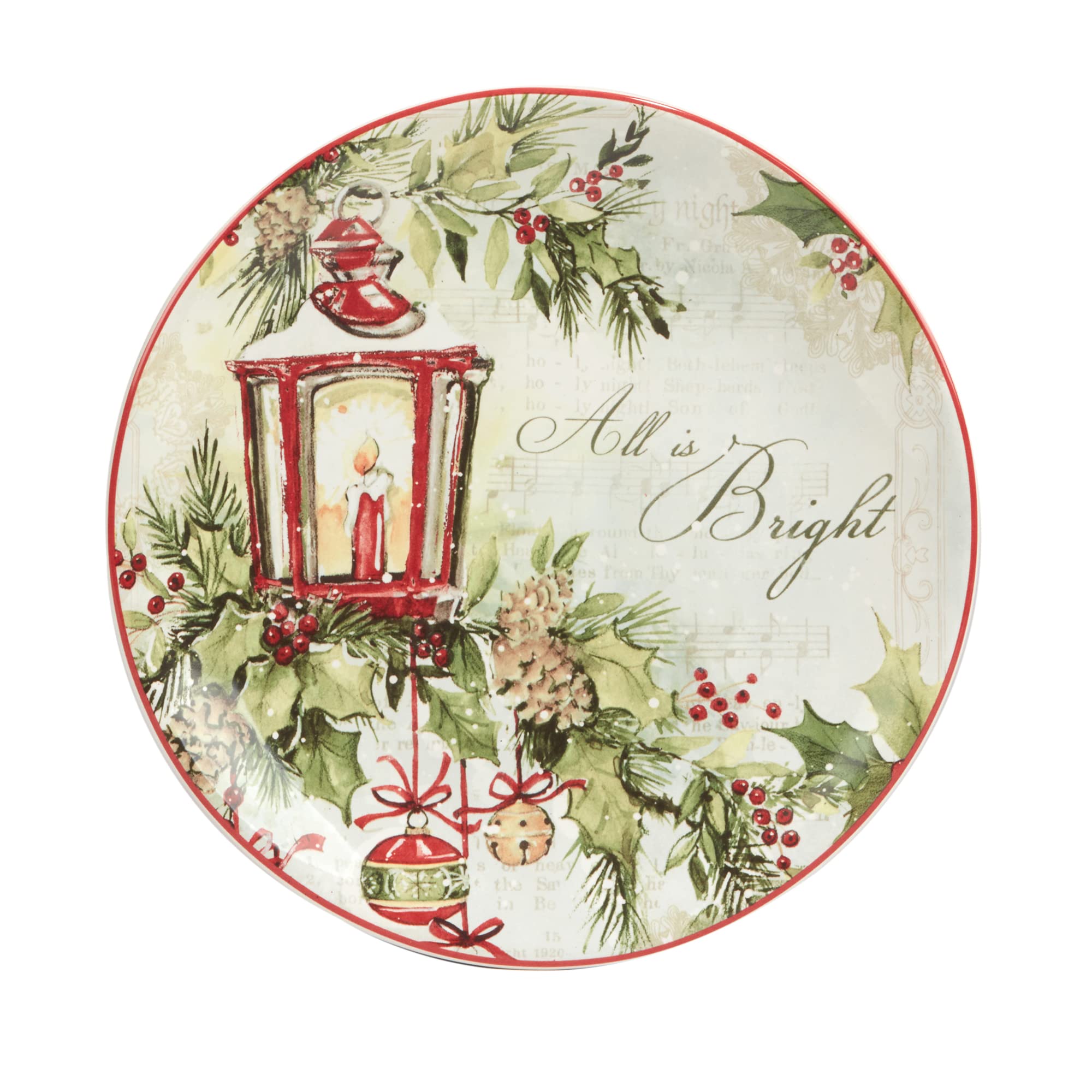 Certified International Silent Night 9" Salad/Dessert Plates, Medium, Multicolor, Set of 4